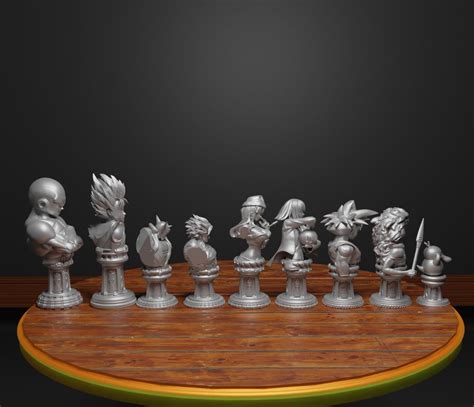 Anime Figure Chess Set Anime Character Chess Pieces 3d Model 3d