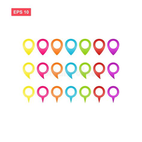 Map Pin Color Set Stock Vector Illustration Of Illustration 37043818