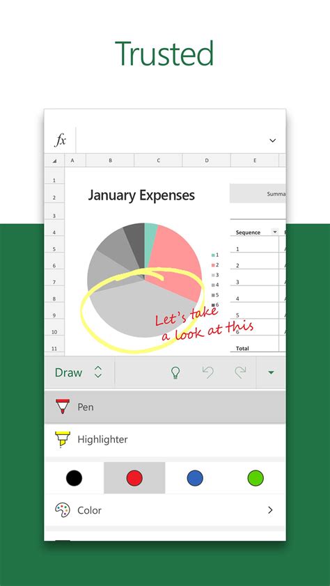 microsoft excel view edit and create spreadsheets for android apk