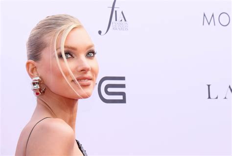 Elsa Hosk Backless Dress Sexy Butt Cleavage Hot Celebs Home