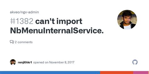 can t import nbmenuinternalservice · issue 1382 · akveo ngx admin