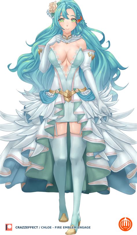 Rule 34 1girls Alternate Costume Bare Thighs Blue Hair Boots Braid Breasts Bride Center
