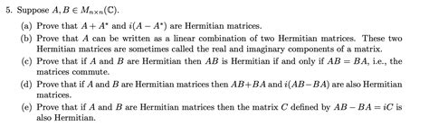 solved suppose a binmn×n c a ﻿prove that a a ﻿and