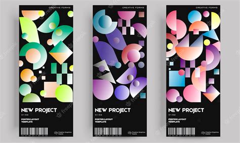 Premium Vector Abstract Geometric Ticket Bauhaus Geometric Background Vector Circle