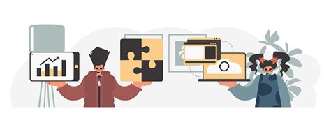 Seo 전문가 모음 데이터 용량 개념의 동기화 및 보안 트렌디한 스타일 벡터 일러스트레이션 개념에 대한 스톡 벡터 아트 및 기타 이미지 Istock