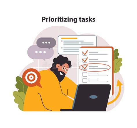 Prioritizing Tasks Concept Flat Vector Illustration Stock Illustration Illustration Of
