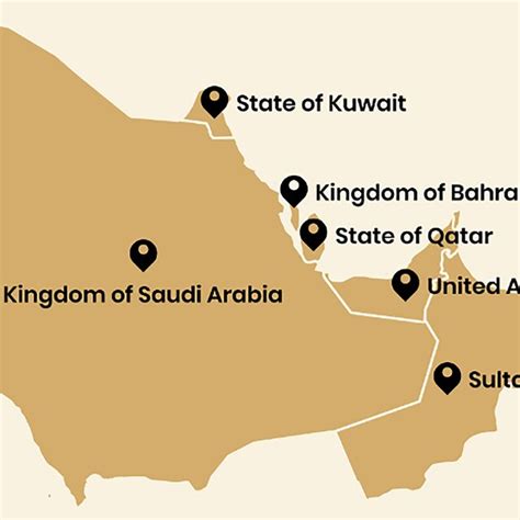 Map Of The GCC Member Countries Download Scientific Diagram