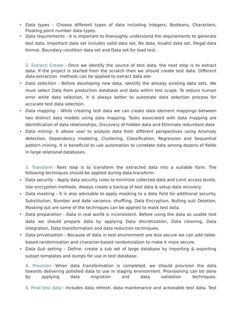 Mind Map Test Data Management Overview Pdf Databases Computer