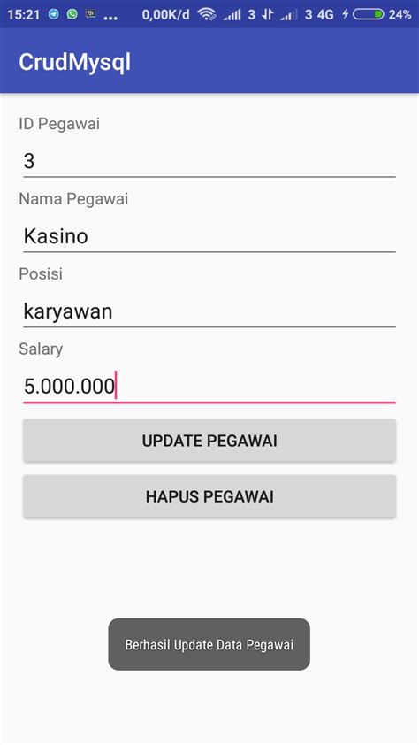Pmo Pertemuan 8 Android Mysql Database Dan Web Service Hirup Motekar