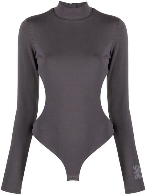 Marc Jacobs Cut Out Long Sleeve Bodysuit Grey Farfetch Ao