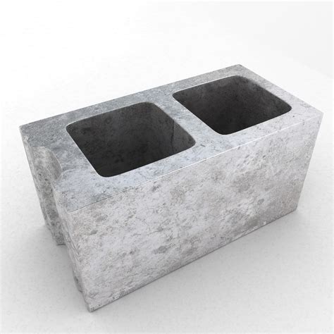 3d Model Cinder Concrete Block Turbosquid 1992430