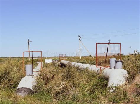 The Gas Pipeline Through The Small River Stock Image Image Of Bridge Pollution 104883617