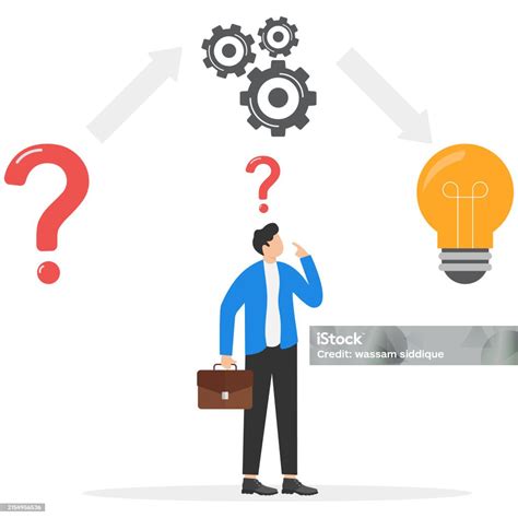Thinking Or Problem Solving Process Concept Solution To Solve Problem Asking Question And Answer