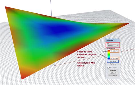 Grasshoppercurvature Analysis Of Surfacesfind Minimum Radius Range