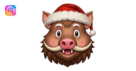 Santa Claus As A Wild Boar Emoji Ai Emoji Generator
