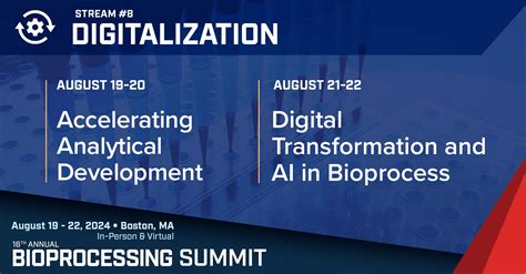 Digitalization Stream At Chis Bioprocessing Summit August 19 22 2024