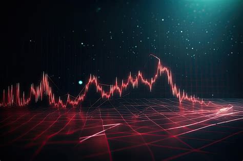 Premium Photo Stock Market Crash Red Graph Line Showing Investors In