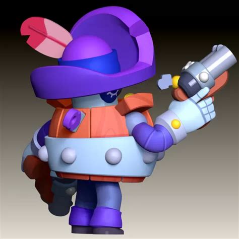 Darryl Brawl Stars 3d Printing Model Threeding