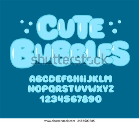 Girly Bubble Letter Alphabet