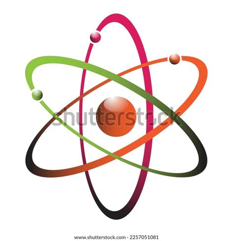 Electron Orbitals Threedimensional Areas Around Nucleus Stock Vector Royalty Free