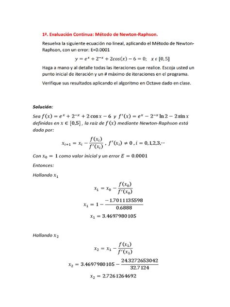 Newtraph Metodos Numericos Pdf Matemáticas Álgebra Abstracta