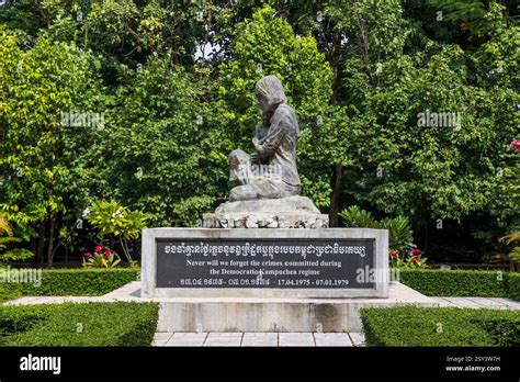 Memorial Statue At Choeung Ek Genocide Center Phnom Penh Cambodia
