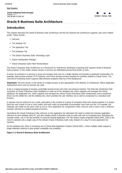 Pdf Oracle E Business Suite Architecture Dokumentips