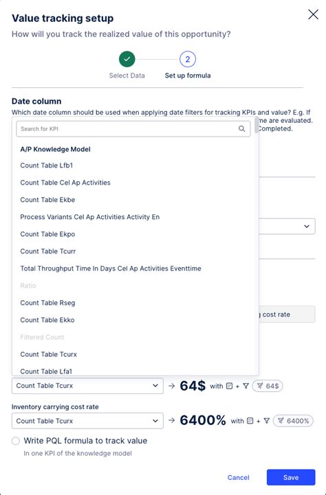 Step 2 Set Up Your Value Tracking Formula And Data Filters