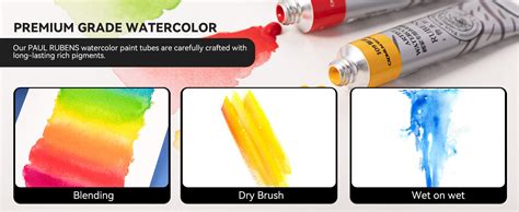Paul Rubens Watercolor Paint Set 24 Vibrant Colors 12ml 04 Fl Oz Tubes