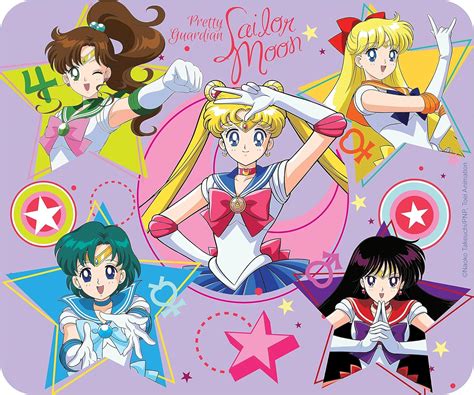 Abystyle Sailor Moon Soft Mouse Mat Sailor Warriors Pink Abyacc518 Office Products