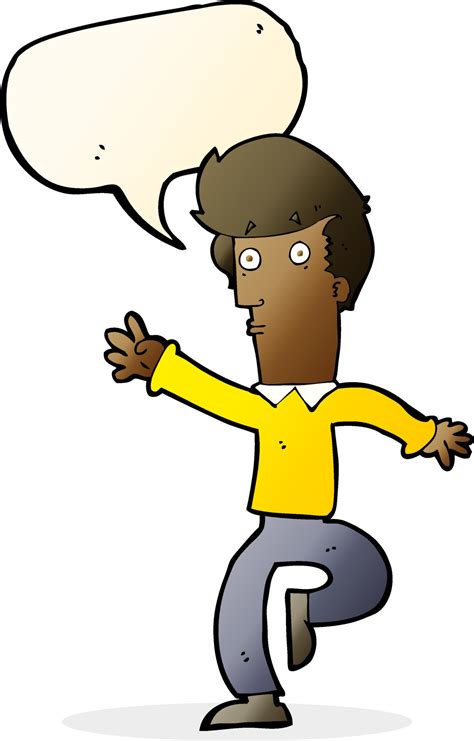 Cartoon Rushing Man With Speech Bubble 12309931 Vector Art At Vecteezy