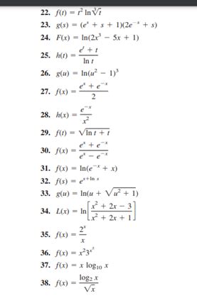 Solved In Exercises Through Differentiate The Given Chegg