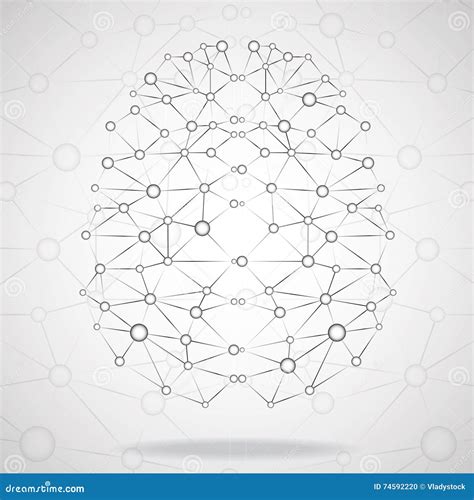 Abstract Geometric Brain Network Connections Stock Vector Illustration Of Concept Geometric