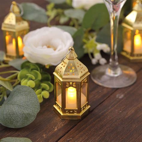 Led Moroccan Lantern Tealights Gold 3 5 Efavormart