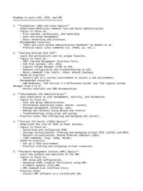 Aix Vios Hmc Roadmap Pdf System Software Computer Architecture