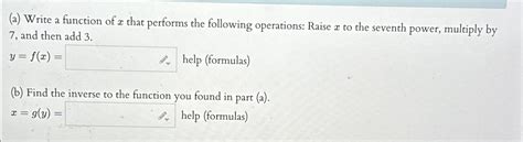 Solved A Write A Function Of X That Performs The Chegg