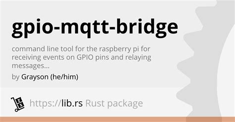gpio mqtt bridge — rust utility lib rs
