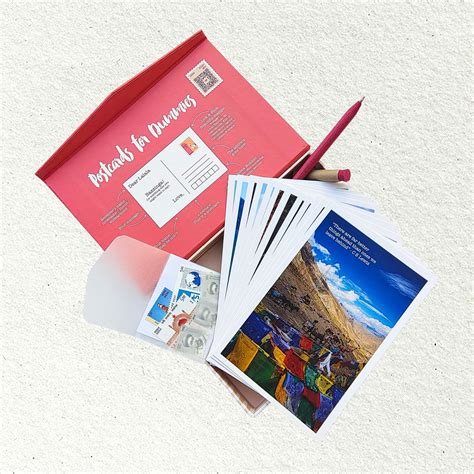 My Postcard Box Nature Pack With Travel Box Pen Stamps Daakroom