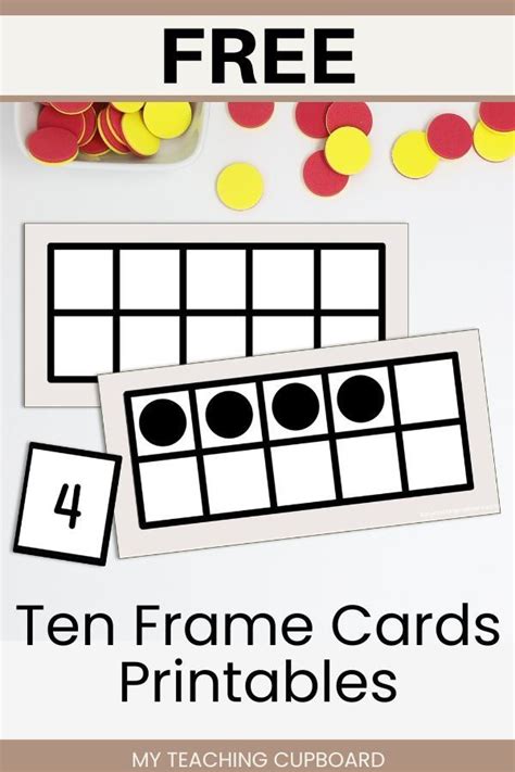 Free Ten Frame Cards Printable For Hands On Math Activities — My Teaching Cupboard