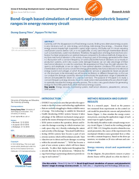 Pdf Bond Graph Based Simulation Of Sensors And Piezoelectric Beams Ranges In The Energy