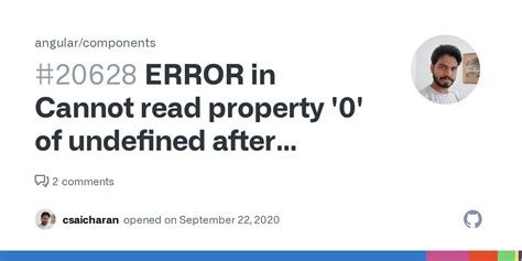 Error In Cannot Read Property 0 Of Undefined After Material Update