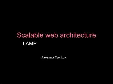 Scalable Web Architecture Ppt Cloud Computing Internet