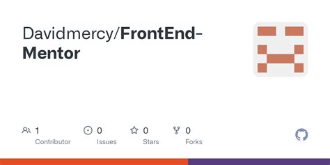 GitHub Davidmercy FrontEnd Mentor