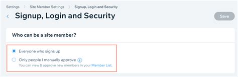 Site Members Managing Signup Login And Security Settings For Your Site Members Help Center