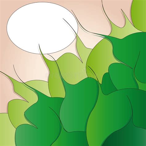 Label With Abstract Grass Stock Vector Illustration Of Color 24624360