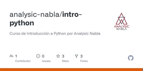 Github Analysic Nablaintro Python Curso De Introducción A Python
