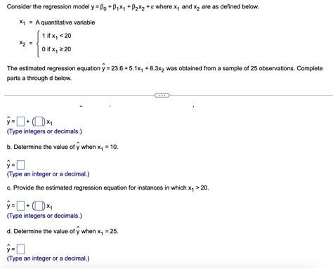 Solved Consider The Regression Model Y Where And Are As