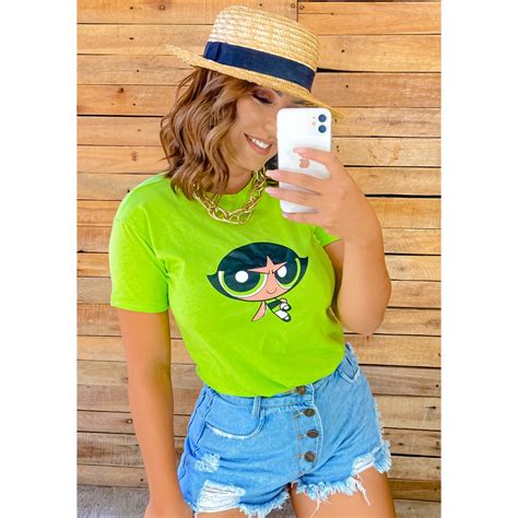 Camiseta T Shirt Blusa Da Docinho Verde Das Meninas Super Poderosas
