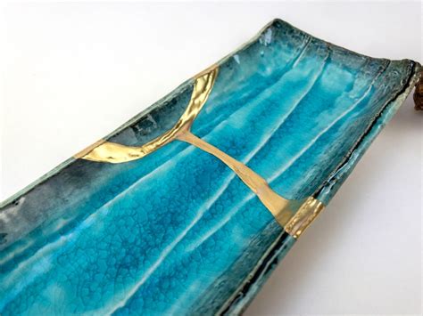 Kintsugi Blue Bronze V2 Etsy