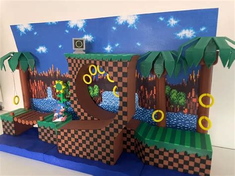 Sonic Diorama Free 3d Print Model Makerworld